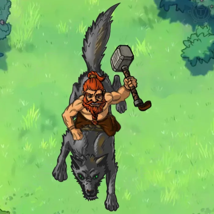 Dwarf Wolf Rider - The Token Vault