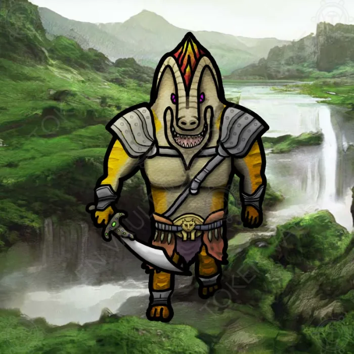 Lizardman Warrior - The Token Vault