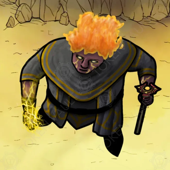Fire Genasi Wizard - The Token Vault